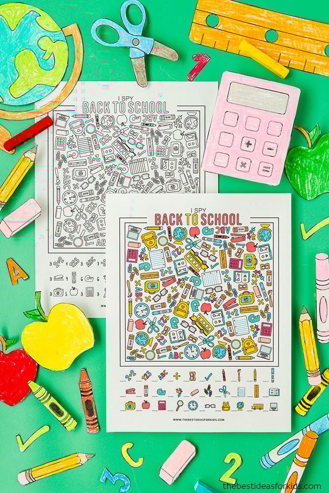 I Spy Back to School (Free Printables) - The Best Ideas for Kids