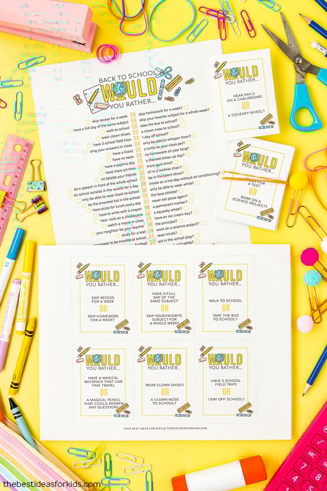 Back to School Would You Rather - The Best Ideas for Kids