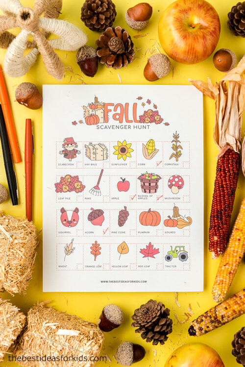 Fall Scavenger Hunt (Free Printable) - The Best Ideas for Kids