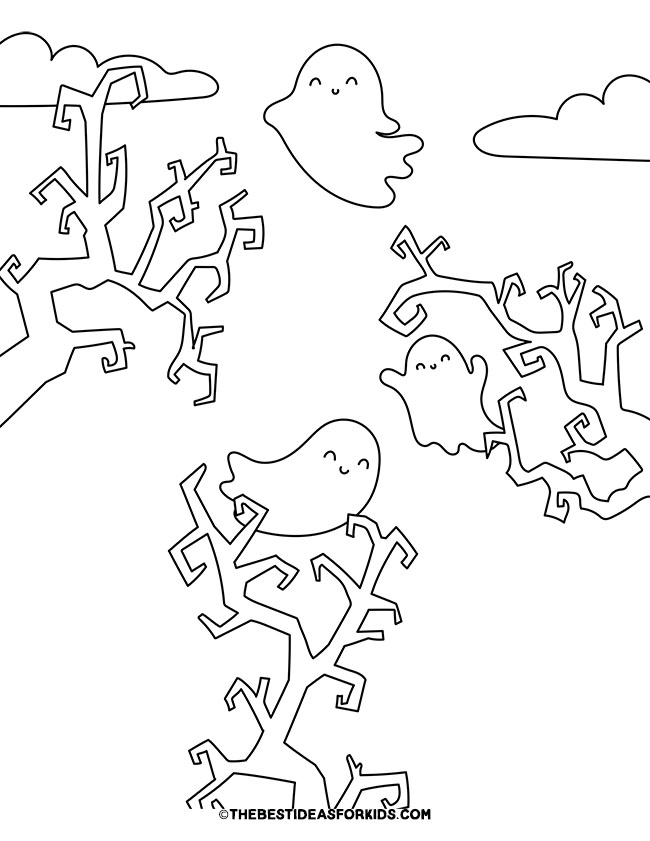 Ghost Coloring Pages (Free Printables) - The Best Ideas for Kids