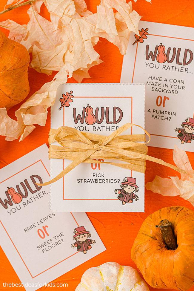 Fall Would You Rather Questions (Free Printables) - The Best Ideas for Kids