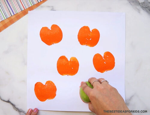 Apple Stamping Pumpkin Craft (with Free Printable) - The Best Ideas for ...