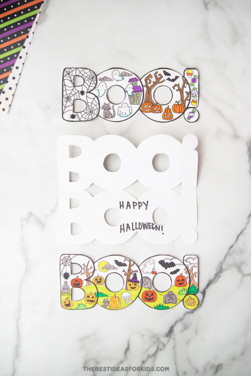 Halloween Coloring Cards (Free Printables) - The Best Ideas for Kids