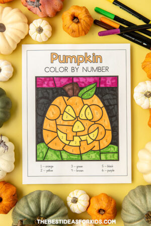 Pumpkin Color by Number (Free Printables) - The Best Ideas for Kids