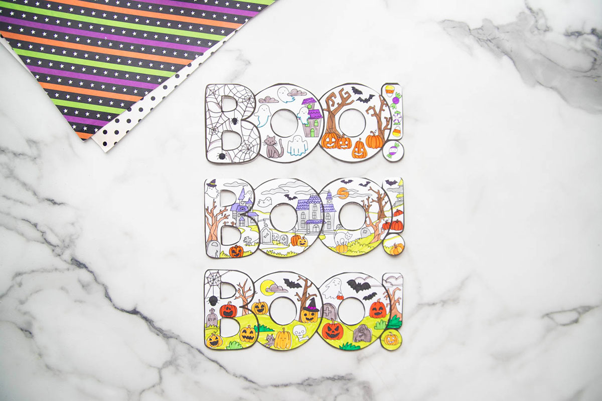 Halloween Coloring Cards (Free Printables) - The Best Ideas for Kids