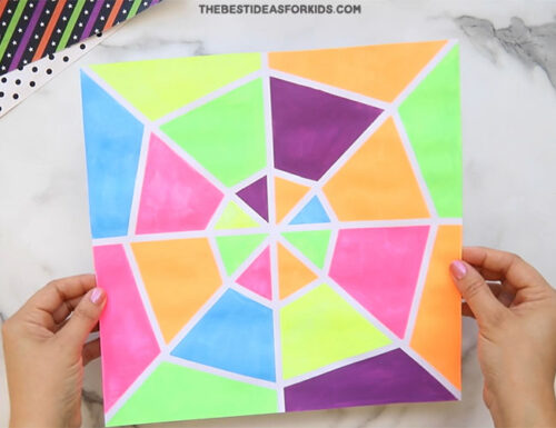 Tape Resist Spider Web - The Best Ideas for Kids
