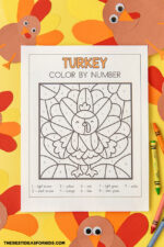 Turkey Color by Number (Free Printables) - The Best Ideas for Kids