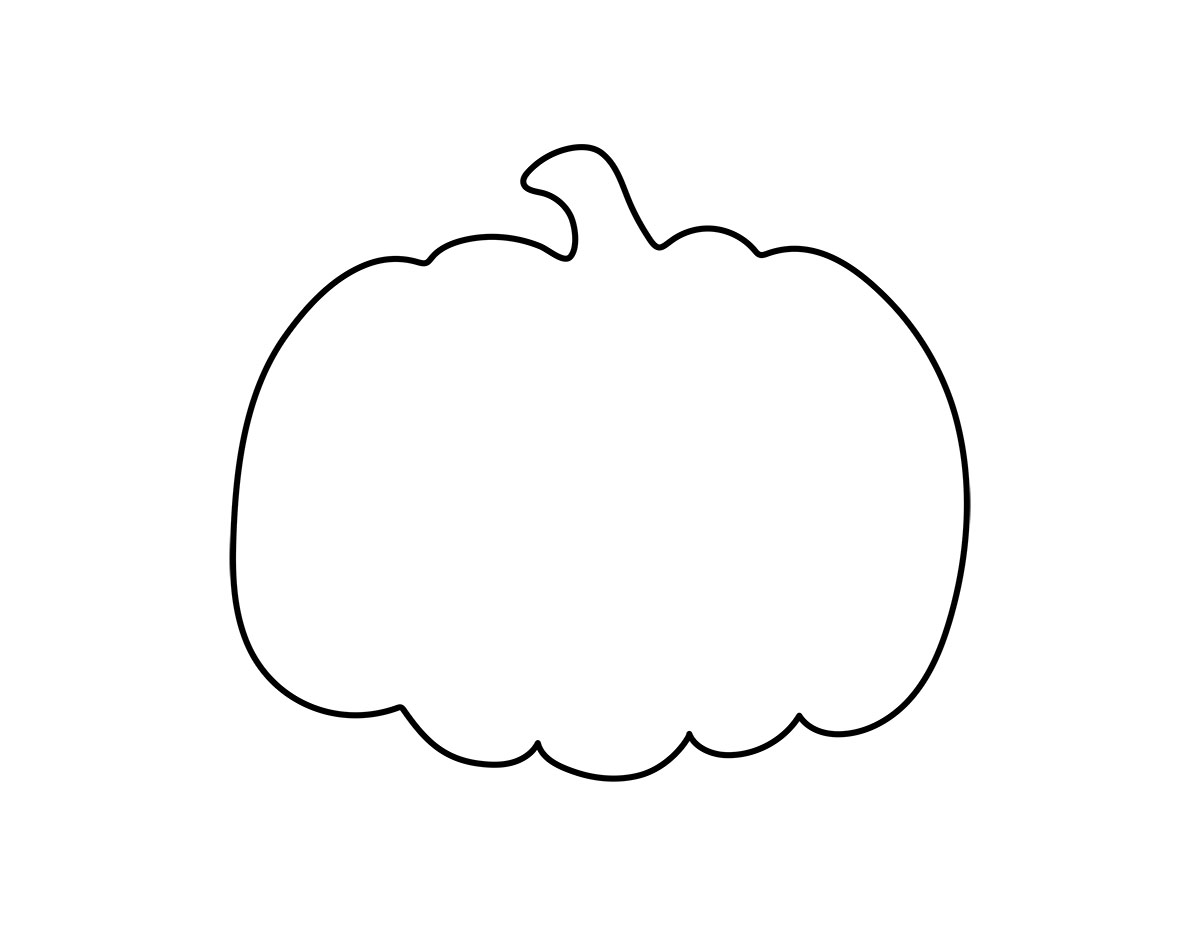 Pumpkin Outline Free Printable Templates The Best Ideas For Kids