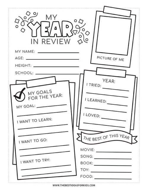 Free New Year's Resolution Printables - The Best Ideas for Kids