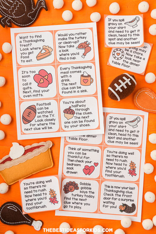 Thanksgiving Scavenger Hunt (Free Printables) - The Best Ideas for Kids