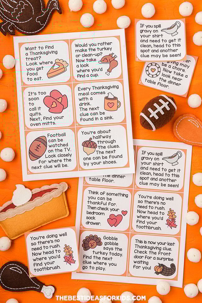 Thanksgiving Scavenger Hunt (Free Printables) - The Best Ideas for Kids