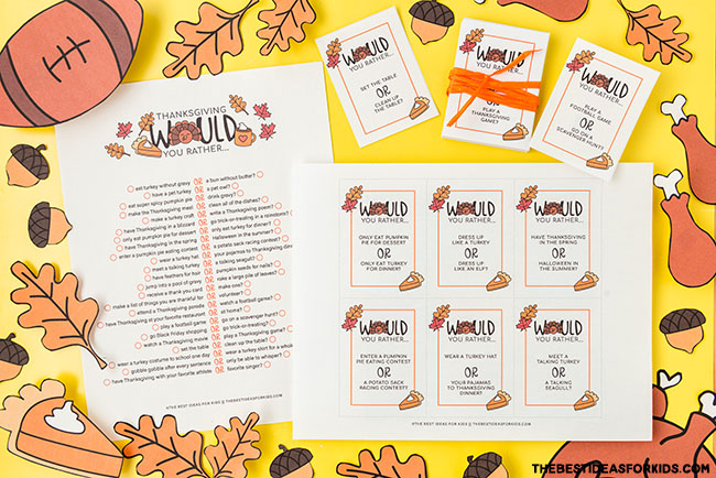 Thanksgiving Would You Rather (Free Printables) - The Best Ideas for Kids