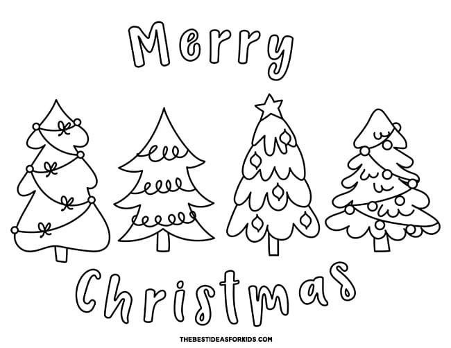 Christmas Tree Coloring Pages (Free Printables) - The Best Ideas for Kids