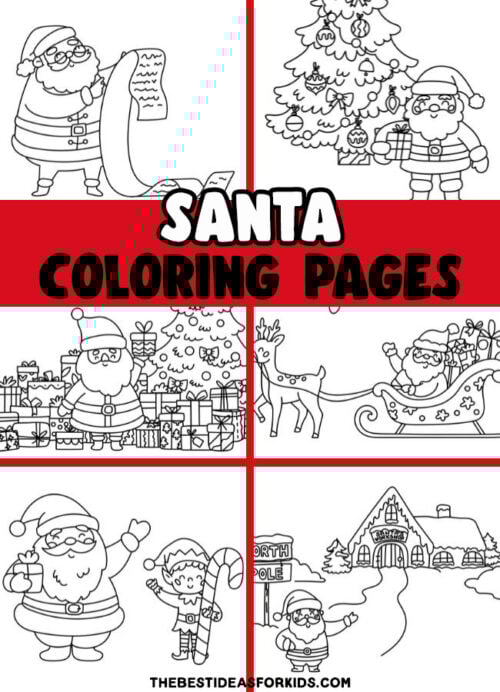 Santa Coloring Pages (Free Printables) - The Best Ideas for Kids