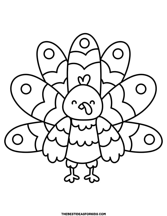 Turkey Coloring Pages (Free Printables) - The Best Ideas for Kids