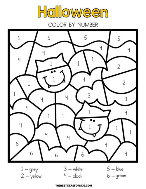 Halloween Color By Number (FREE Printables) - The Best Ideas for Kids