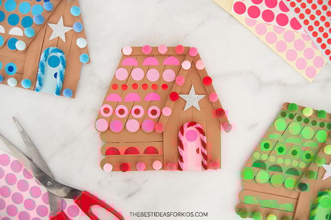 Popsicle Stick Gingerbread House - The Best Ideas for Kids