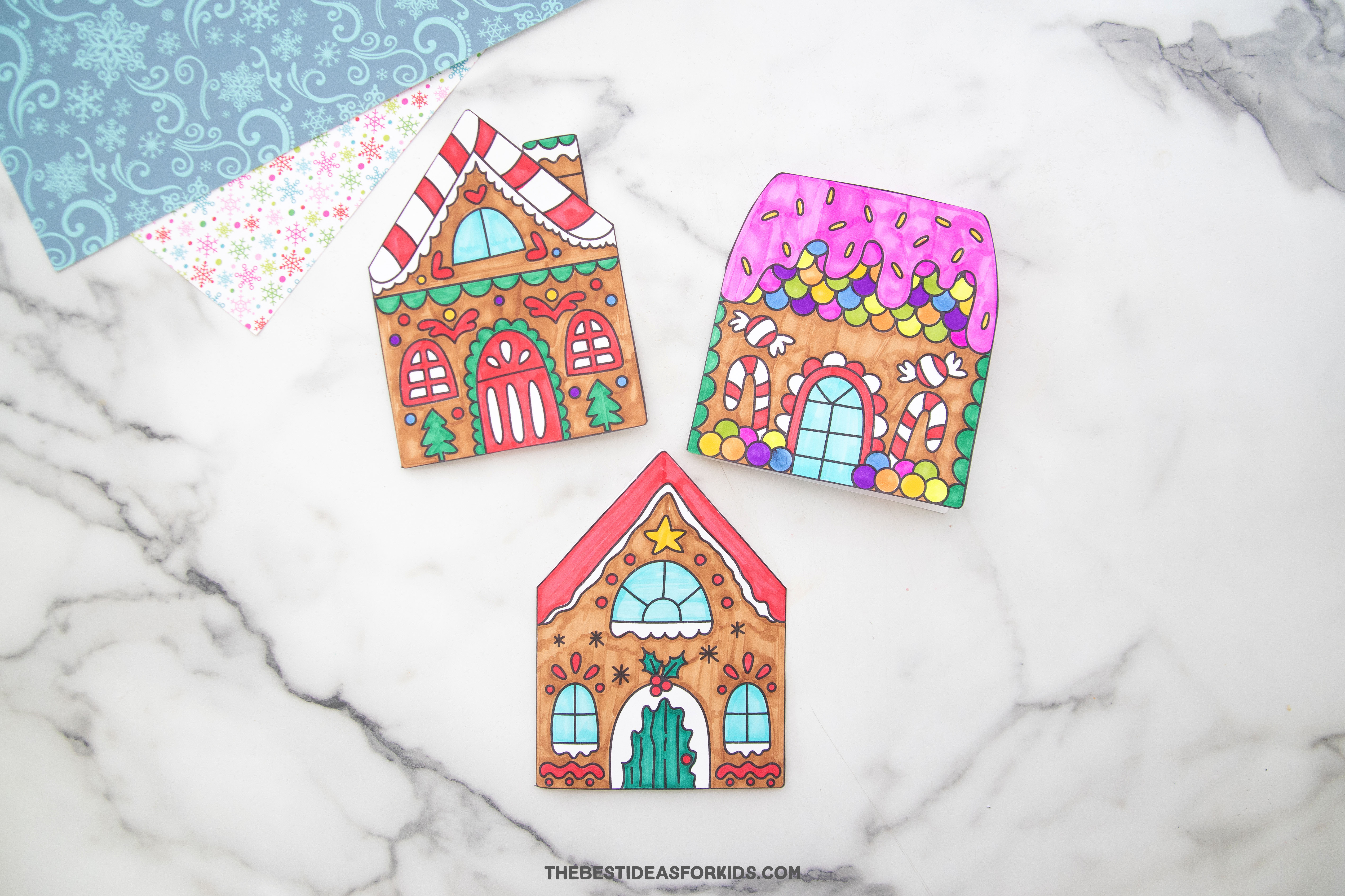 Gingerbread House Card (Free Printables) - The Best Ideas for Kids