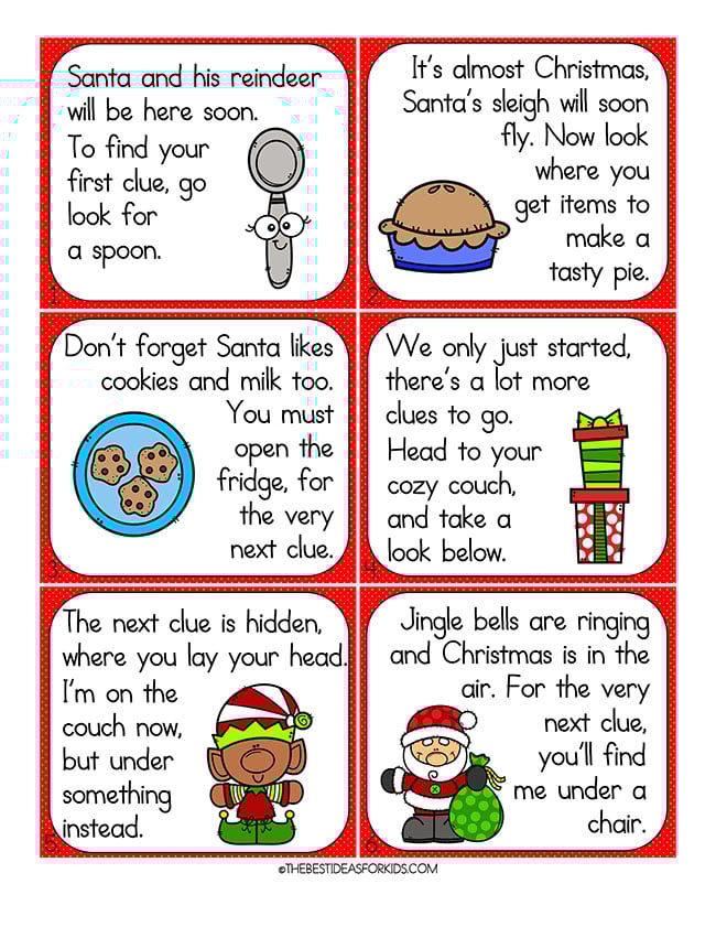 Christmas Scavenger Hunt (Free Printables) - The Best Ideas for Kids