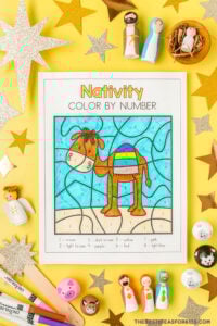 Nativity Color by Number (Free Printables) - The Best Ideas for Kids