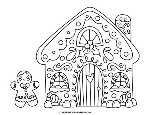 Gingerbread House Coloring Pages (Free Printables) - The Best Ideas for ...