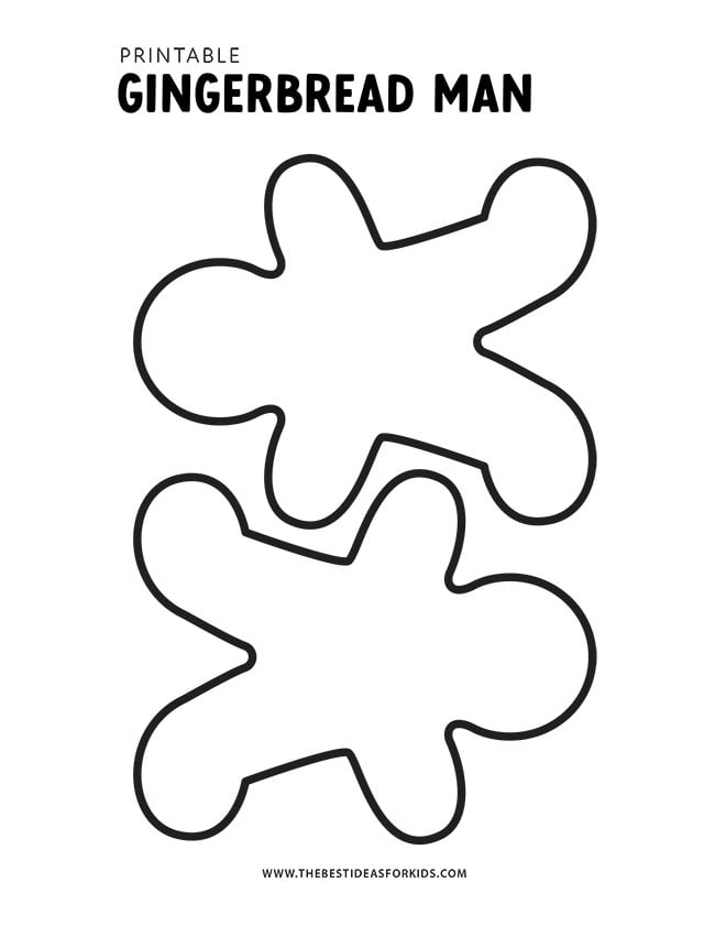 Gingerbread Man Template (Free Printables) - The Best Ideas for Kids