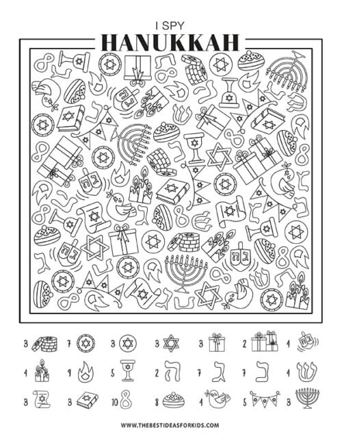 I Spy Hanukkah (Free Printables) - The Best Ideas for Kids
