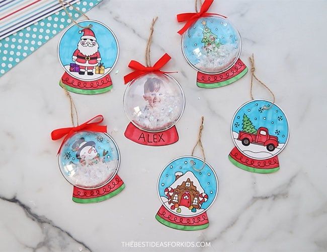 Snow Globe Ornament DIY (with Free Template) - The Best Ideas for Kids