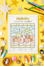Nativity Color by Number (Free Printables) - The Best Ideas for Kids