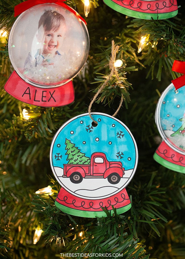 Snow Globe Ornament DIY (with Free Template) - The Best Ideas for Kids