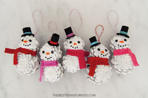 Pine Cone Snowman - The Best Ideas for Kids