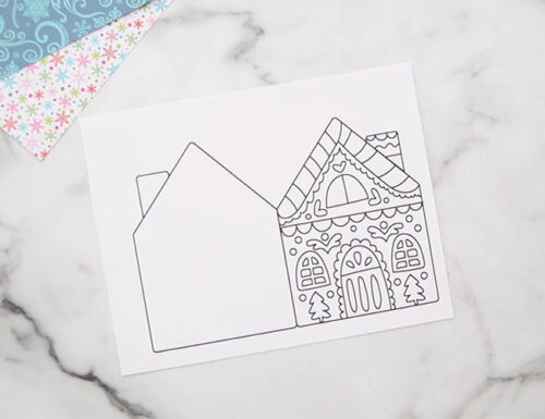 Gingerbread House Card (Free Printables) - The Best Ideas for Kids