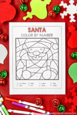 Santa Color by Number (Free Printables) - The Best Ideas for Kids