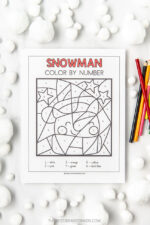 Snowman Color By Number (Free Printables) - The Best Ideas for Kids