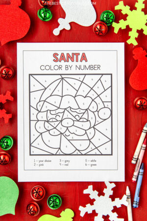 Santa Color by Number (Free Printables) - The Best Ideas for Kids