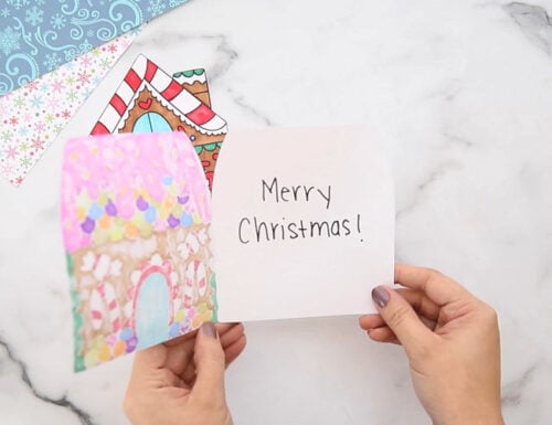 Gingerbread House Card (Free Printables) - The Best Ideas for Kids