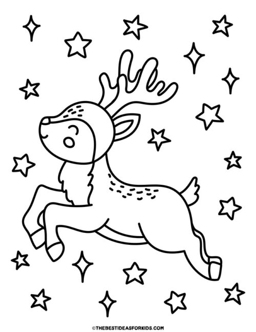 Reindeer Coloring Pages (Free Printables) - The Best Ideas for Kids