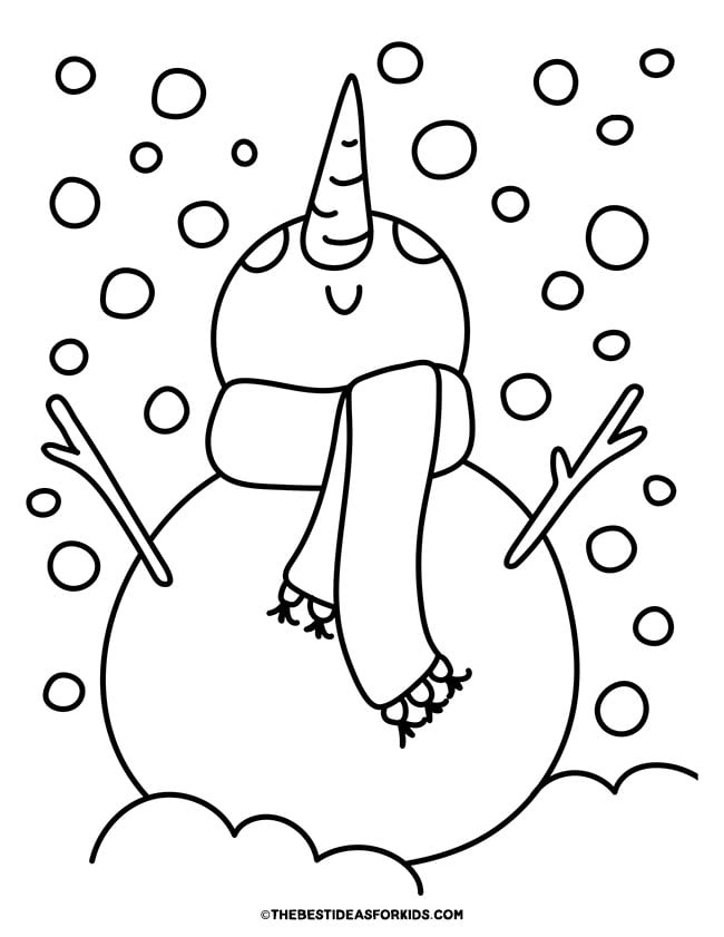 Snowman Coloring Pages (Free Printables) - The Best Ideas for Kids