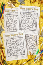 New Years Color By Number (Free Printables) - The Best Ideas for Kids