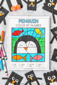 Penguin Color By Number (Free Printables) - The Best Ideas for Kids