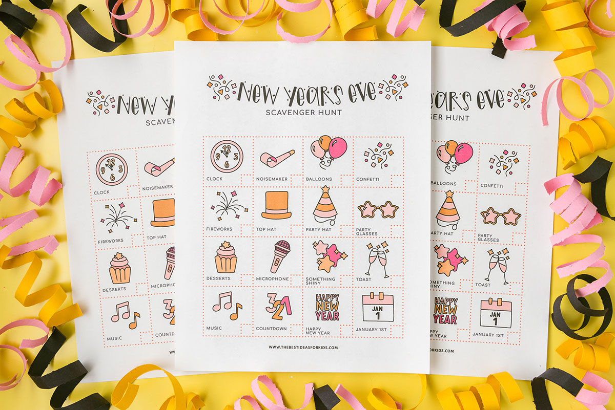 New Year's Eve Scavenger Hunt (Free Printable) - The Best Ideas for Kids