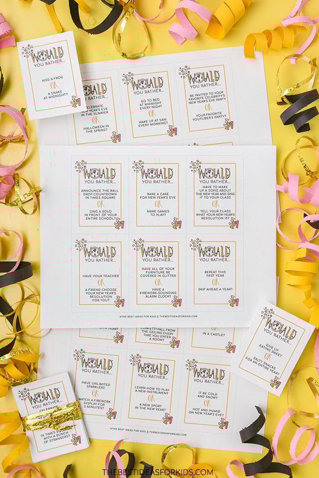 New Years Would You Rather (Free Printables) - The Best Ideas for Kids