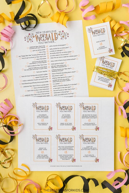New Years Would You Rather (Free Printables) - The Best Ideas for Kids