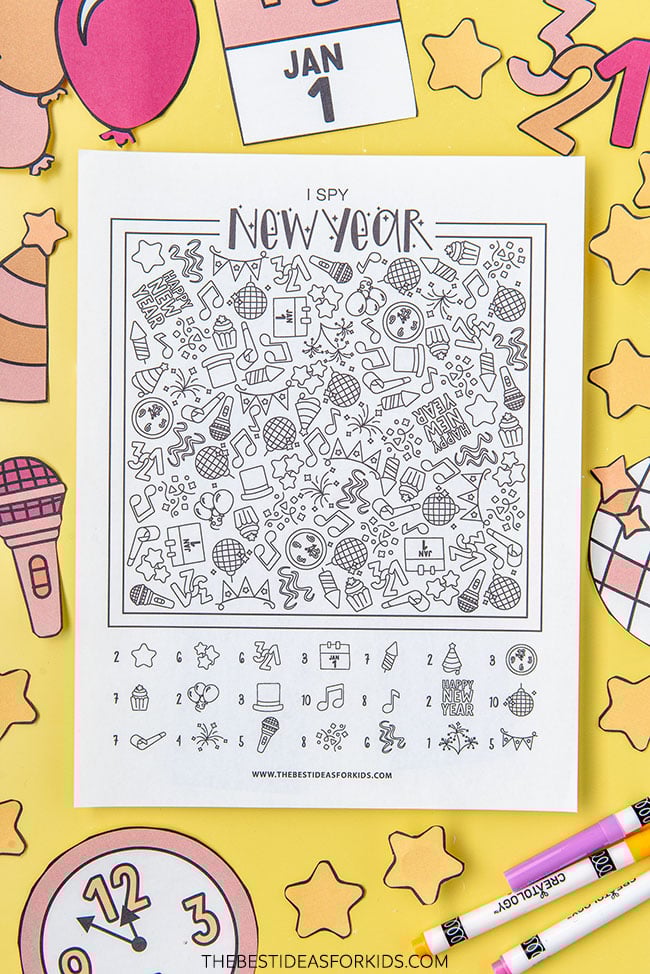 New Years I Spy (Free Printable) - The Best Ideas for Kids
