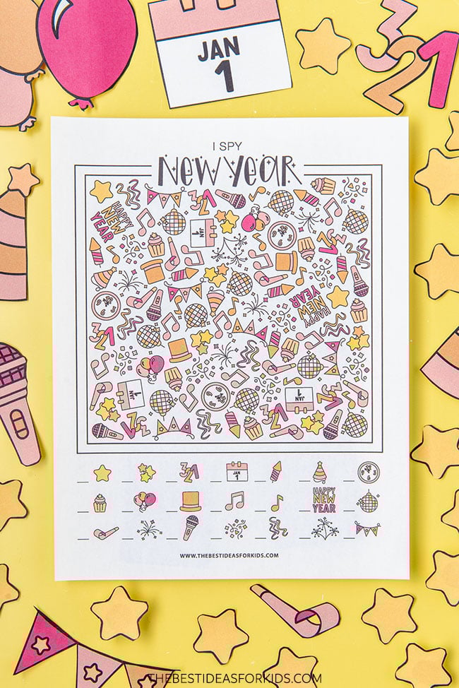 New Years I Spy (Free Printable) - The Best Ideas for Kids