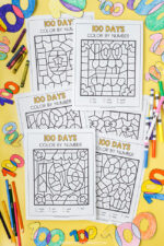 100th Day of School Color by Number (Free Printable) - The Best Ideas ...