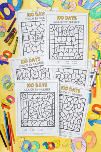 100th Day of School Color by Number (Free Printable) - The Best Ideas ...
