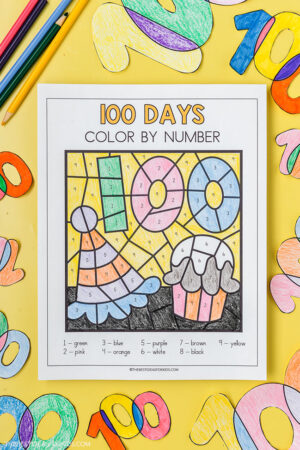 100th Day of School Color by Number (Free Printable) - The Best Ideas ...