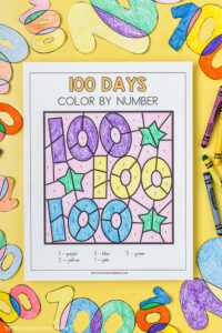 100th Day of School Color by Number (Free Printable) - The Best Ideas ...