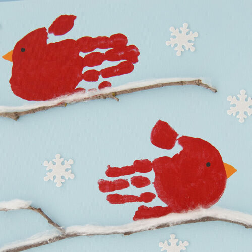 Handprint Cardinal - The Best Ideas for Kids